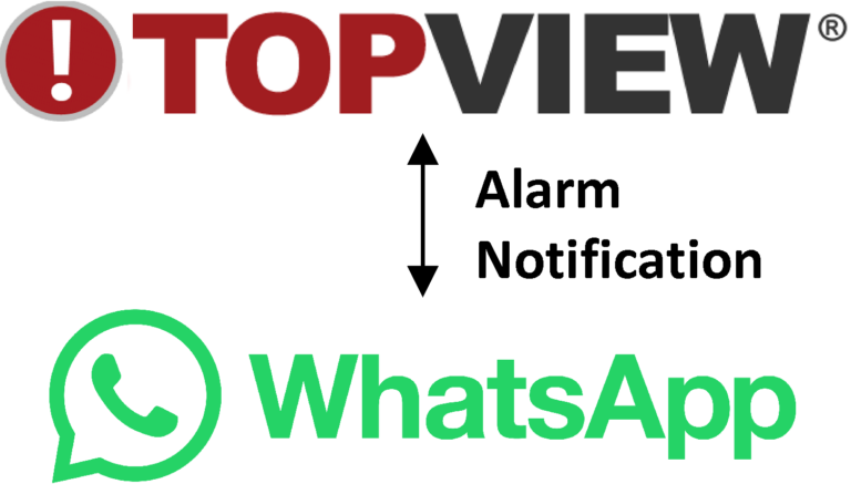 TopView Alarm Notification using WhatsApp - Exele